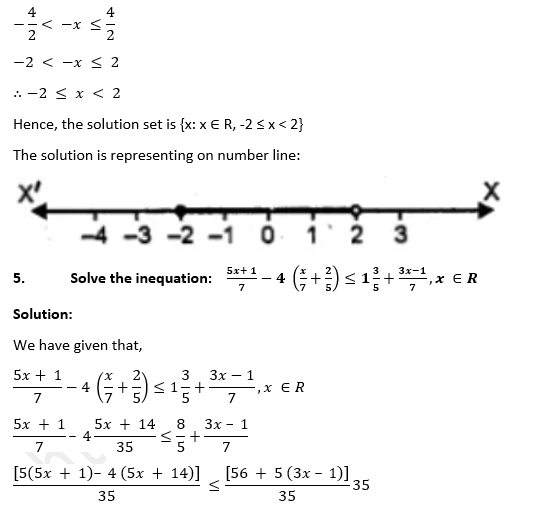 ML Aggarwal Solutions Class 10 Maths Chapter 4 Linear Inequations
